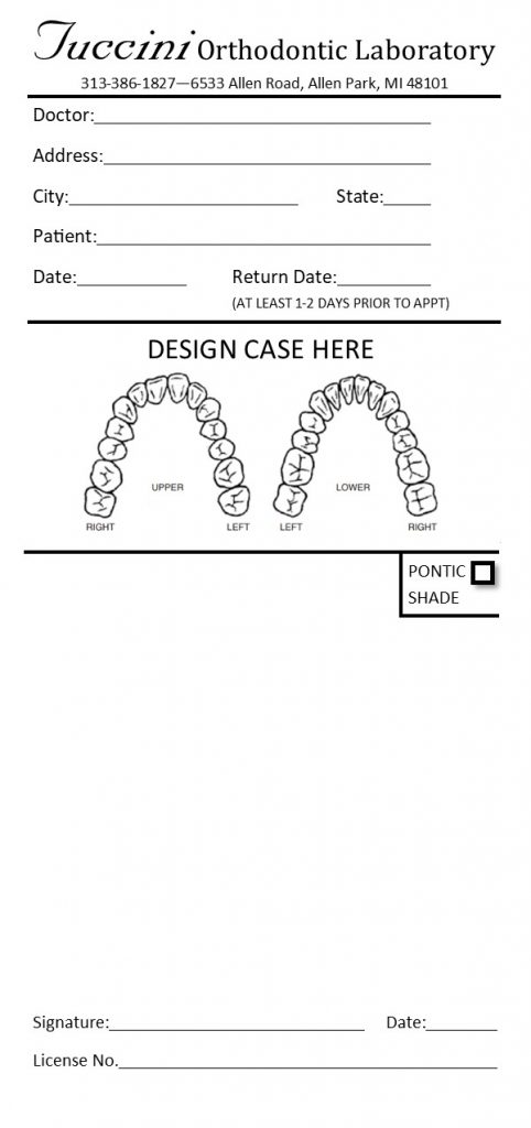 Downloads – Tuccini Orthodontic Laboratory